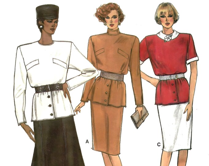 Vogue 8430 Sewing Pattern Misses Vintage 80s Loose Fitting Straight ...