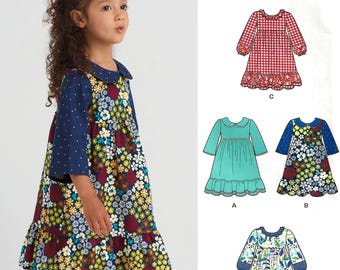 Butterick 3762 Sewing Pattern for Six Sew Easy Girls Slightly Flared ...