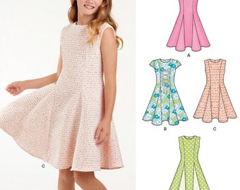 Simplicity 1382 Sewing Pattern Girls Sleeveless Dress With Back Cutout ...