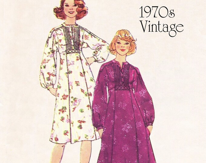 Simplicity 7371 Sewing Pattern for Misses Vintage 70s Caftan - Etsy