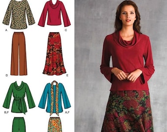 Simplicity 2188 Sewing Pattern Misses Easy to Sew Top Vest Skirt and ...