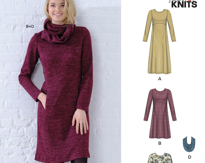 New Look N6651 Sewing Pattern for Misses Button Front Dresses With ...