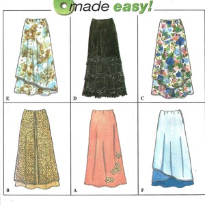 Simplicity 8416 Sewing Pattern Misses Skirts With Overlay - Etsy