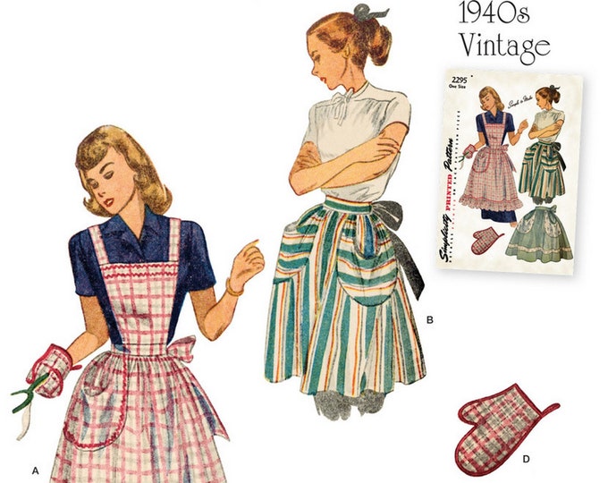 Simplicity S9496 Sewing Pattern Misses Vintage 1940s Reproduction ...