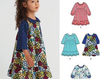 New Look 6278 Sewing Pattern for Girls Dress With Bodice Trim and ...