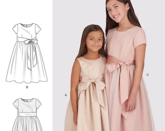 Simplicity 1382 Sewing Pattern Girls Sleeveless Dress With Back Cutout ...