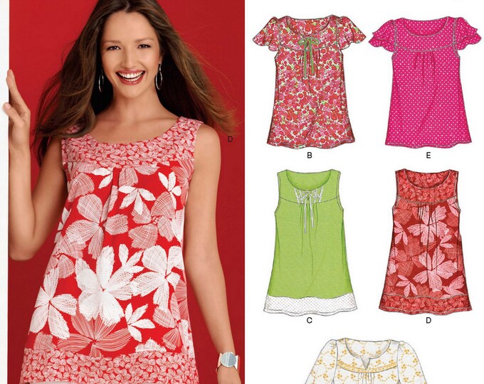 New Look 6374 Sewing Pattern Misses Shirts With Sleeve and Length ...