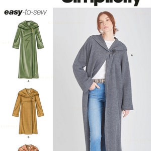 Simplicity S9684 Sewing Pattern Misses Easy to Sew Hooded Coats and ...
