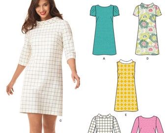 Vogue 7569 Sewing Pattern Misses Semi Fitted Flared Mid Knee Dress ...