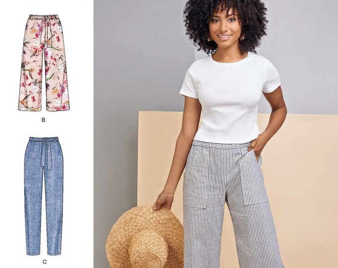 Simplicity S8922 Sewing Pattern Misses Pull-on Pants With Leg ...