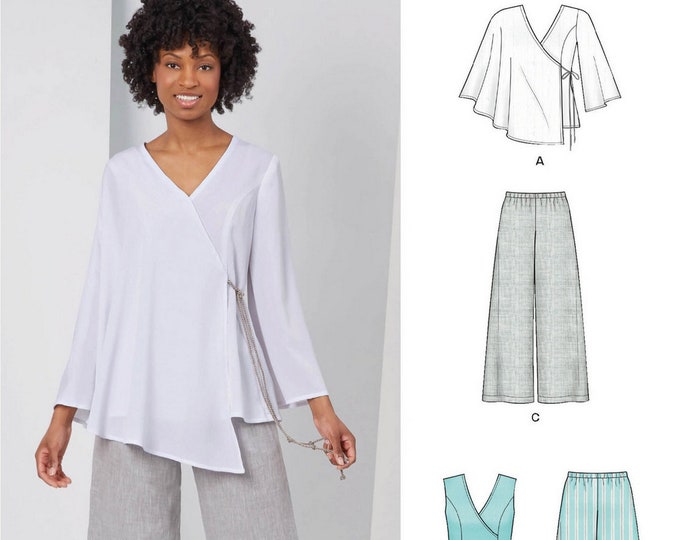 New Look 6430 Sewing Pattern Misses Sheath Dress With Attached Long or ...