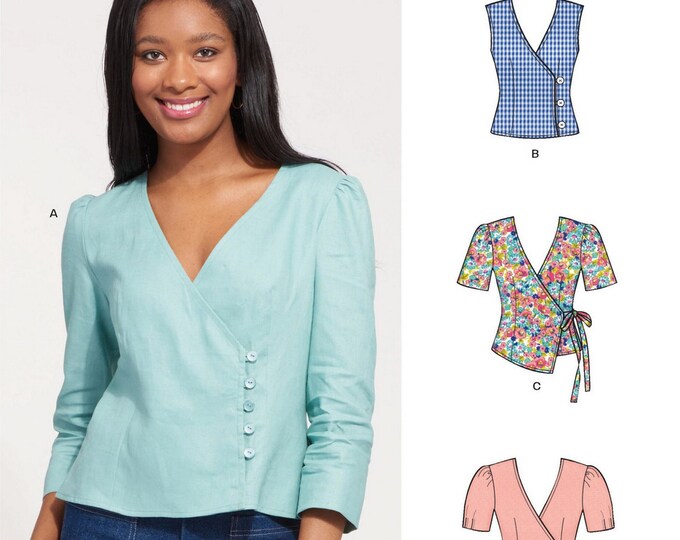 New Look N6601 Sewing Pattern for Misses Side Button or Tie Closure ...