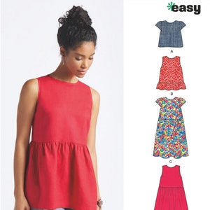 New Look 6511 Sewing Pattern for Misses Tunic Tops and Mini Dress With ...