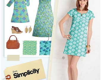 Simplicity R11938 / S9835 Sewing Pattern Misses Dress and Pinafore ...