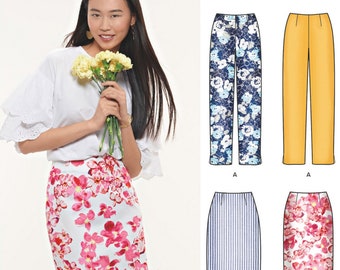 New Look E6056 Sewing Pattern Misses Skirts in Two Lengths and Pullover ...