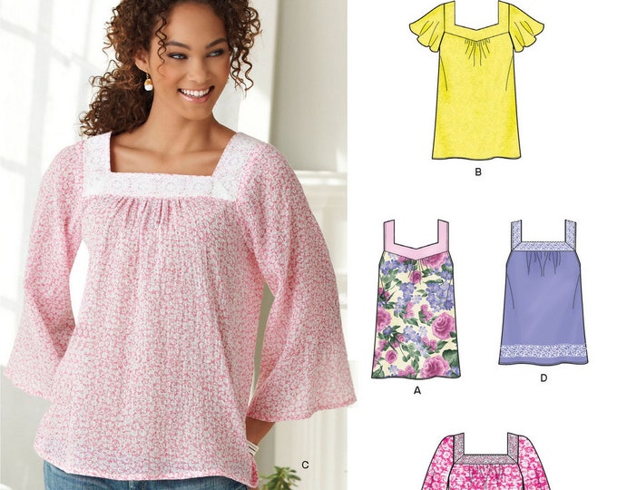 New Look 6374 Sewing Pattern Misses Shirts With Sleeve and Length ...