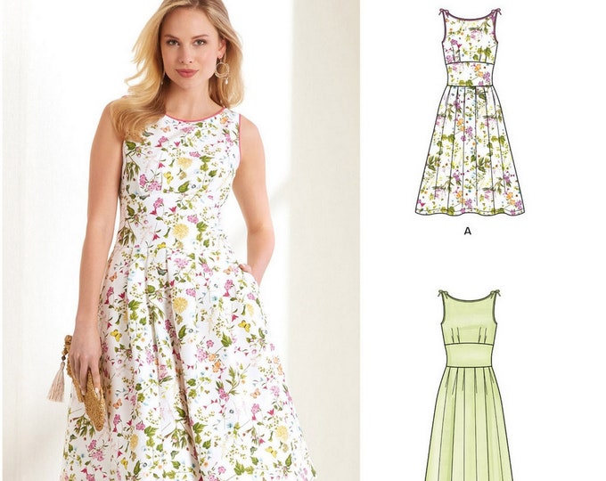 New Look N6665 Sewing Pattern Misses Dresses With Neck and Armhole ...
