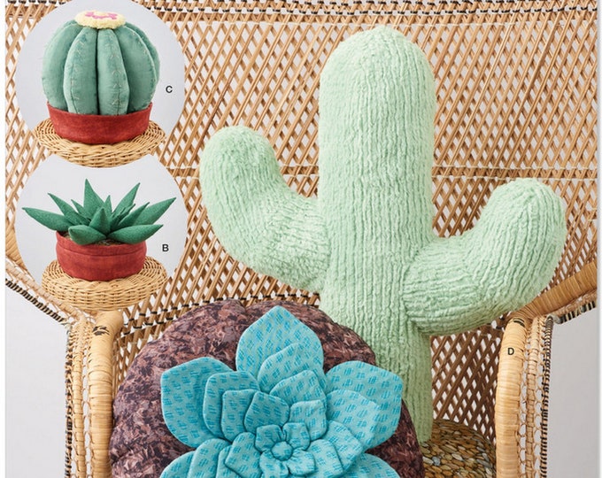 Simplicity S9772 Sewing Pattern for Decorative Succulent and Cactus ...
