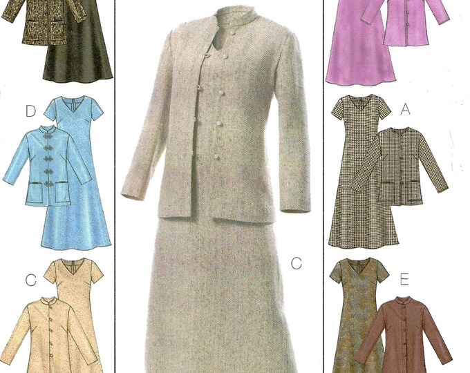Butterick B4341 Sewing Pattern Misses Easy Unlined Loose Fitting Below ...