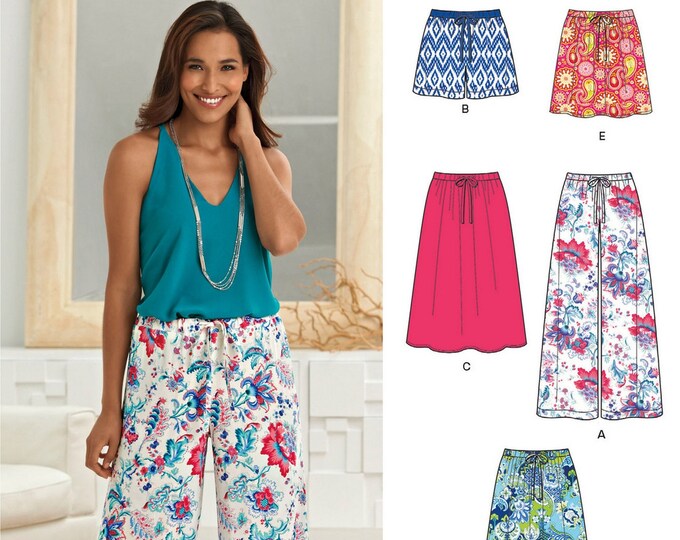 New Look 6271 Sewing Pattern Misses Skirt in Three Lengths and Pants or ...