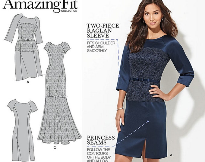 Simplicity 1249 Sewing Pattern Misses Amazing Fit Raglan Sleeve Dress ...