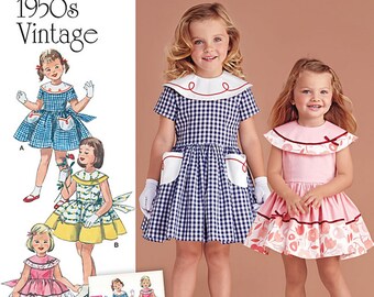 Simplicity 1075 Sewing Pattern for Childs Retro 50s Jumper - Etsy