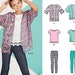 New Look 6445 Sewing Pattern for Girls Easy Kimono Knit Top and ...