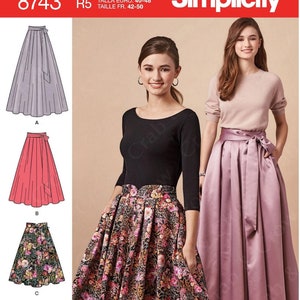 Simplicity 8743 Sewing Pattern Misses Pleated Skirt in Four Lengths Sz ...
