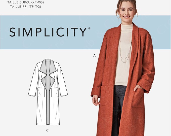 Simplicity S8742 Sewing Pattern Misses Cardigans Each in Two Lengths Sz ...