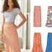 New Look 6288 Sewing Pattern for Misses Easy Pull on Knit Skirts Sz 8 ...
