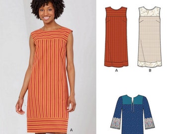 New Look N6651 Sewing Pattern for Misses Button Front Dresses With ...