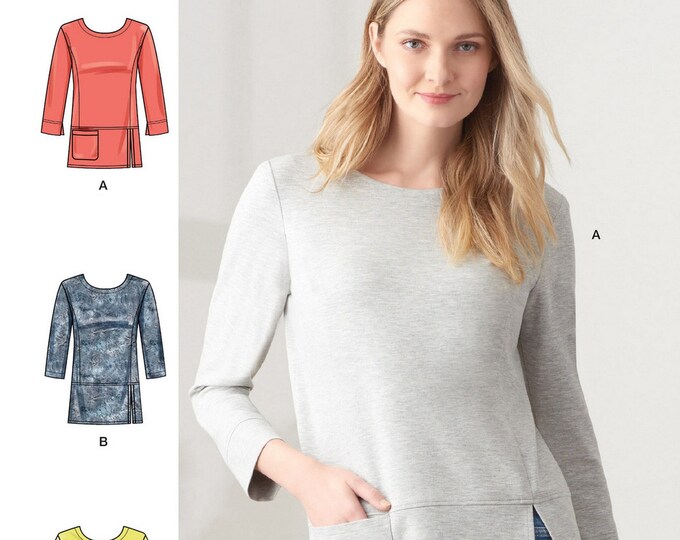 Simplicity S9275 Sewing Pattern Misses Knit Tops in Two Lengths With ...