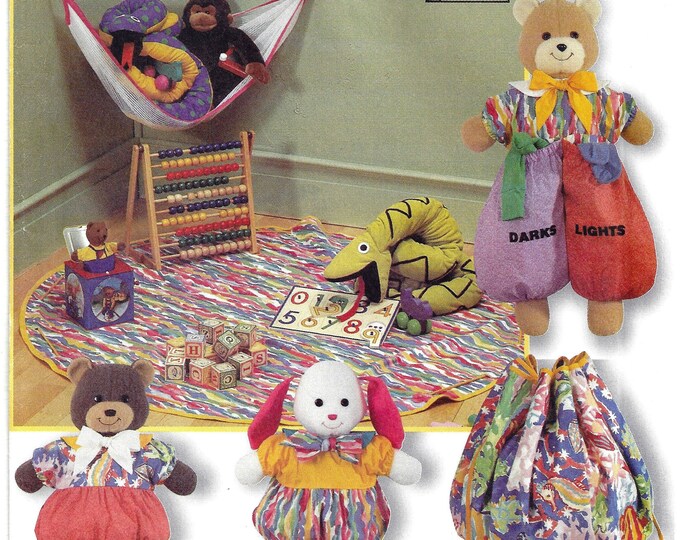 Simplicity S9307 Sewing Pattern for Plush Bears Stuffed Animals in Two ...