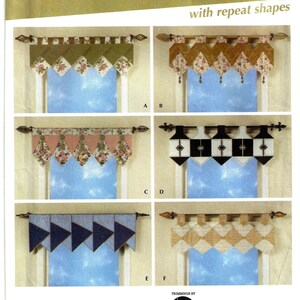 Simplicity 4973 Sewing Pattern and Instructions for Window Toppers With ...
