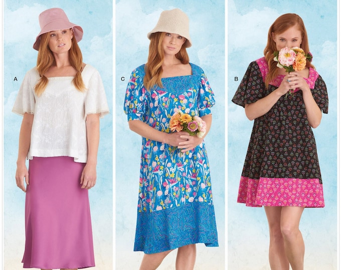 Simplicity S9477 Sewing Pattern Misses Easy to Sew Pullover Top and A ...