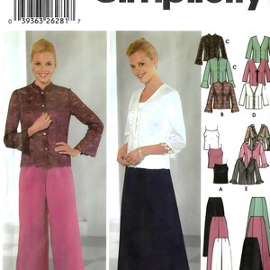 Simplicity 5725 Sewing Pattern Misses Evening Camisole Tops Pants and ...