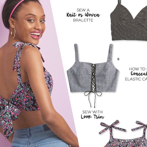 Simplicity 8549 Sewing Pattern Misses Knit or Woven Bra Tops | Etsy