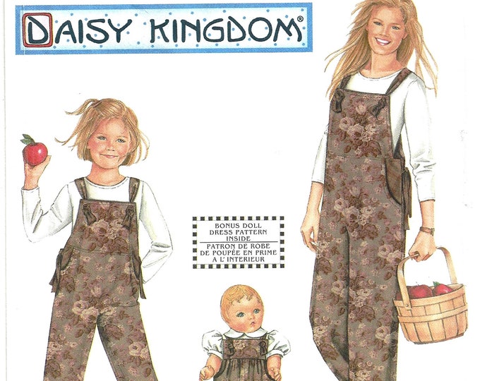 Simplicity 9920 Sewing Pattern Child's and Misses Overall and Doll ...