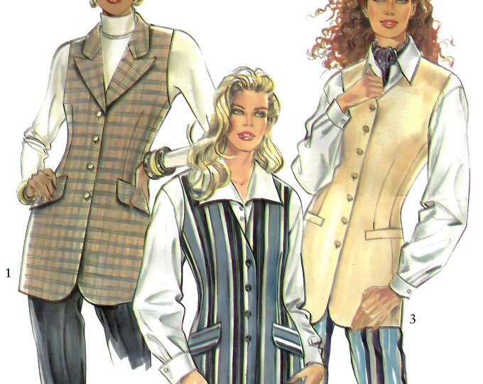New Look 6155 Sewing Pattern Misses Longer Length Vest With Pocket and ...