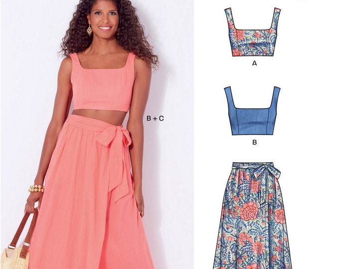 New Look 6516 Sewing Pattern Misses Easy Peasant Skirts in Two Lengths ...