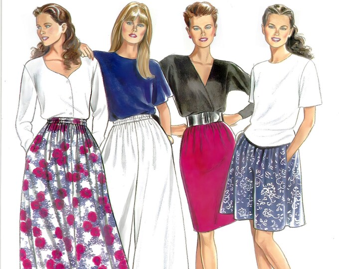 New Look 6492 Sewing Pattern for Misses Gathered Waist Slim or Flared ...