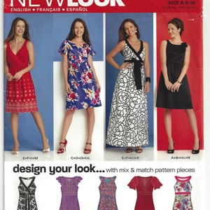 New Look 6864 Sewing Pattern for Misses Design Your Dresses Mix and ...