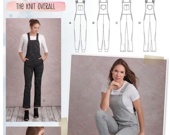 Simplicity S8855 Sewing Pattern the Knit Overall Misses Knit Overalls ...