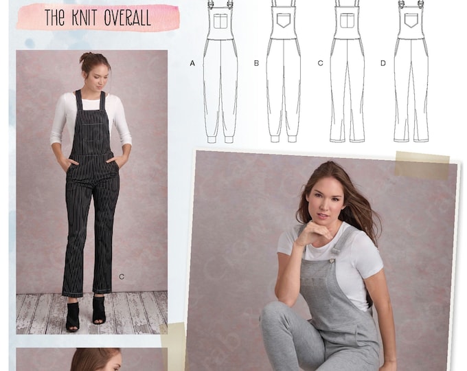 Simplicity S8855 Sewing Pattern the Knit Overall Misses Knit Overalls ...