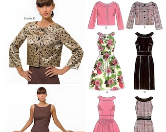 New Look 6340 Sewing Pattern for Misses Easy Trapeze Swing Dresses With ...