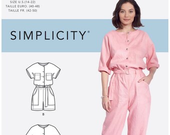 Simplicity 5914 Sewing Pattern Misses Contour Waist Skirts in Two ...