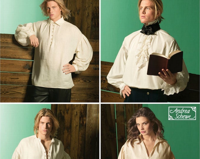 Simplicity 4219 Sewing Pattern Misses Mens Unisex Poets Shirt by Andrea ...