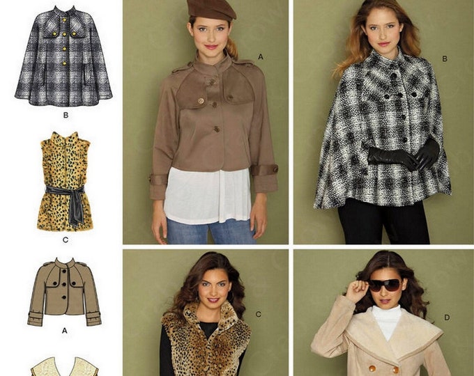 Simplicity 2285 Sewing Pattern for Misses Cape Jackets and Vest With ...