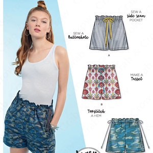 Simplicity 8651 Sewing Pattern Misses Learn to Sew Pull-on Shorts Sz 6 ...