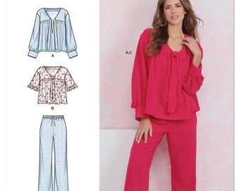 Mccalls M8245 Sewing Pattern Misses Knit Romper Jumpsuit Robe and Sash ...